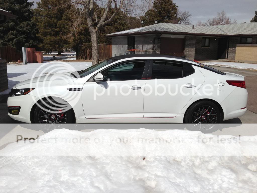 Kia Optima White With Black Rims